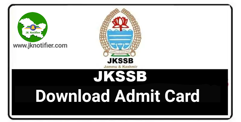 JKSSB Issuance of Admit Cards for OMR Based Written Examination for the ...