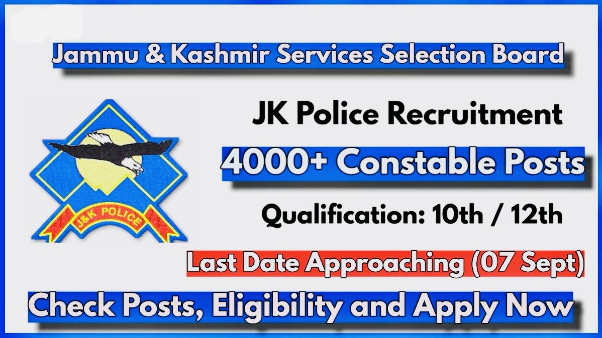 JK Police Constable Posts Vacancies 2024: Apply Online Now, Last Date ...